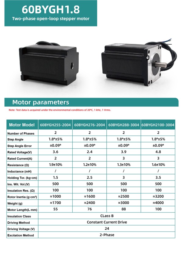 60BYGH1.8 two-phase open-loop stepper motor - シーヘンモーター